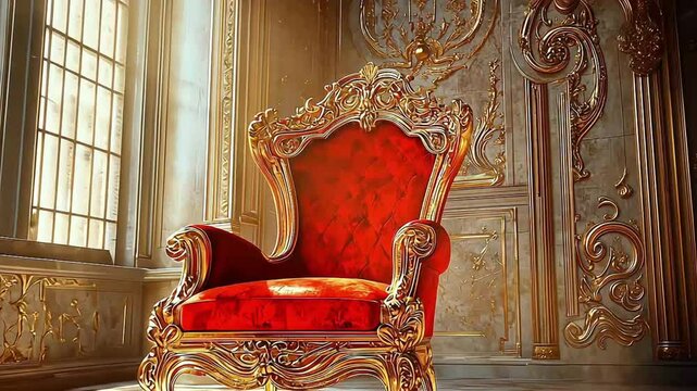 Red king chair store