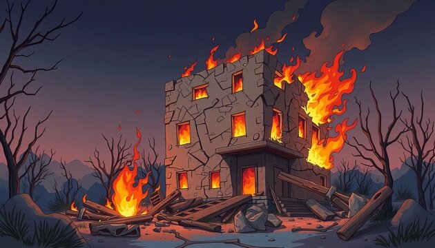 House On Fire Cartoon Images – Browse 26,837 Stock Photos, Vectors, and ...
