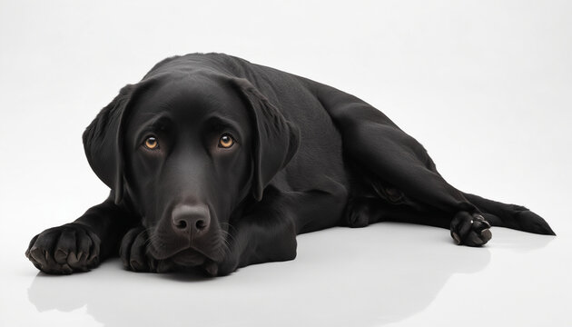 Wiener Dog Black Lab White Background