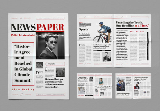 Newspaper Layout Templates – Browse 330 Stock Photos, Vectors, and ...