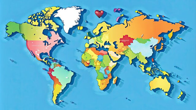 Labeled World Map Images – Browse 98,408 Stock Photos, Vectors, and ...