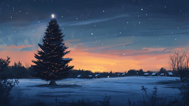 Christmas Snow Landscape