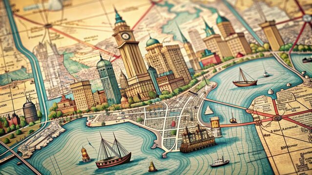 Detroit Map Images – Browse 1,100 Stock Photos, Vectors, and Video ...