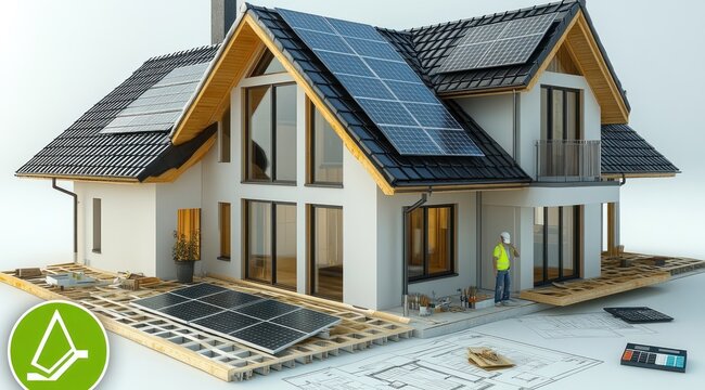 Solar Panels On House Diagram