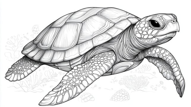 Sea Turtle Line Drawing Images – Browse 11,169 Stock Photos, Vectors ...
