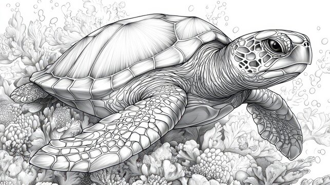 Sea Turtle Line Drawing Images – Browse 11,209 Stock Photos, Vectors ...