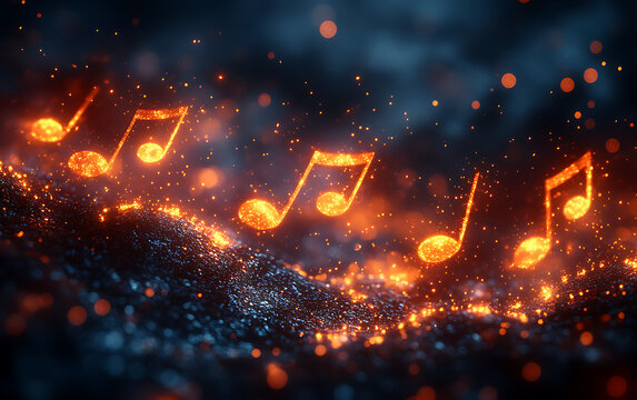 Cute Music Notes Background