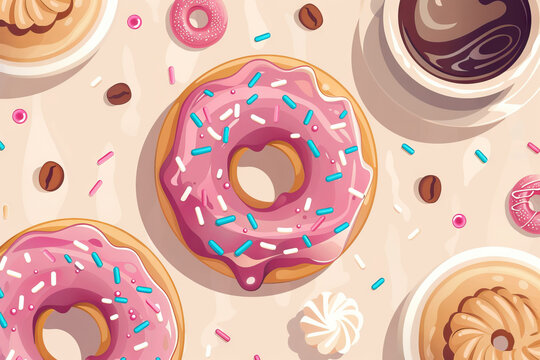 Obrazy Donut Pattern zdj cia wektory i wideo bez tantiem 78 382 Adobe Stock