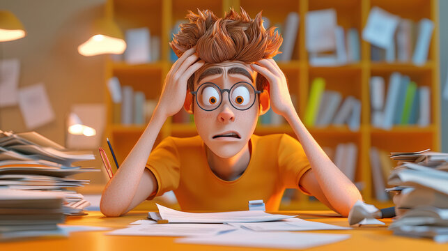 Stressed Student Cartoon Images – Browse 10,304 Stock Photos, Vectors ...