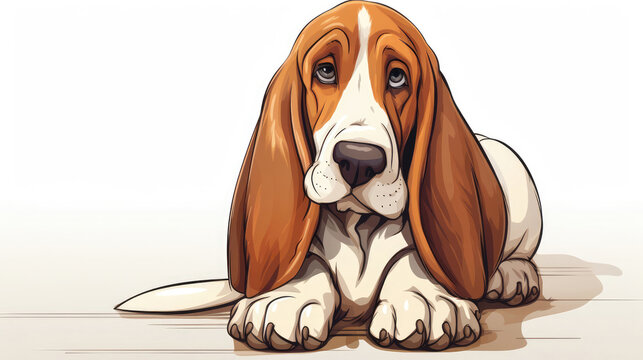 Basset hound cartoon store