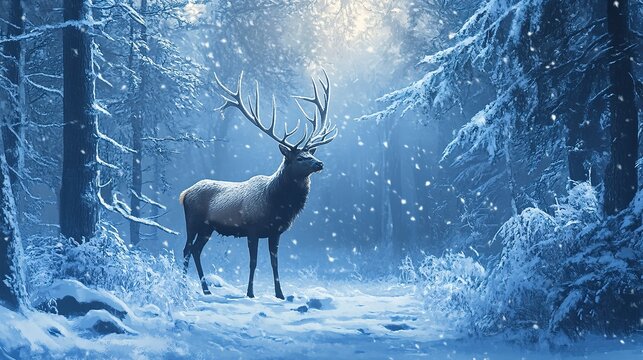 Winter Deer Scene Images – Browse 37,706 Stock Photos, Vectors, and ...