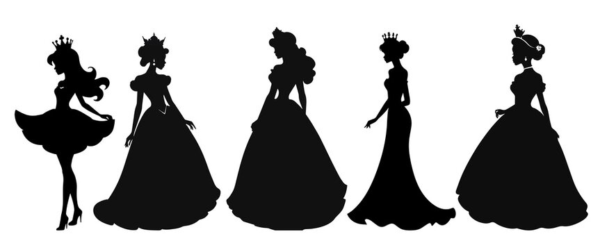 Disney Princess Silhouette Outline