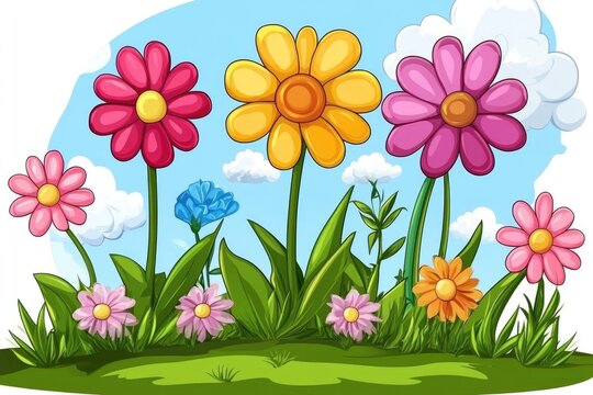 Cartoon Flowers Images – Browse 2,486,944 Stock Photos, Vectors, and ...