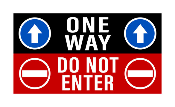 One Way Arrow Sign