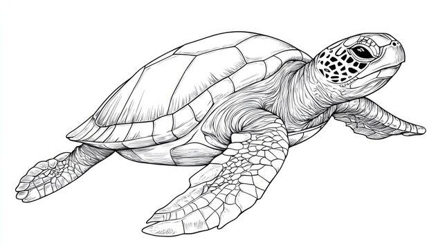 Sea Turtle Line Drawing Images – Browse 11,169 Stock Photos, Vectors ...