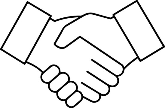 Simple Handshake Drawing