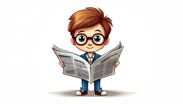 Cartoon Reading Newspaper Images – Browse 8,419 Stock Photos, Vectors ...