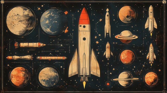 Retro Space Exploration Images – Browse 49,701 Stock Photos, Vectors ...