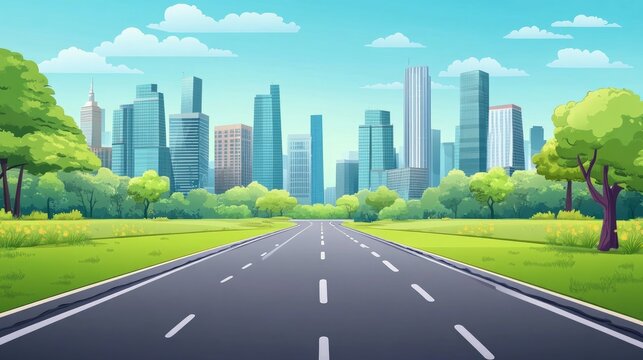 Cartoon Road Background Images – Browse 288,851 Stock Photos, Vectors ...