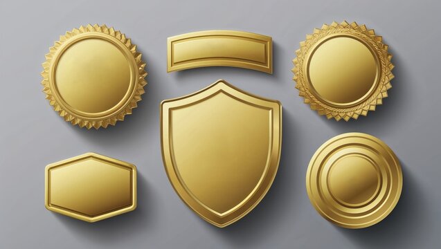 Gold Round Shield Images – Browse 16,225 Stock Photos, Vectors, and ...