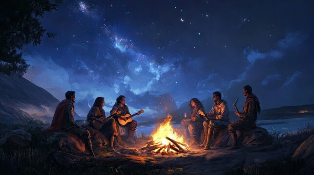 Singing Around The Campfire Images – Browse 788 Stock Photos, Vectors ...