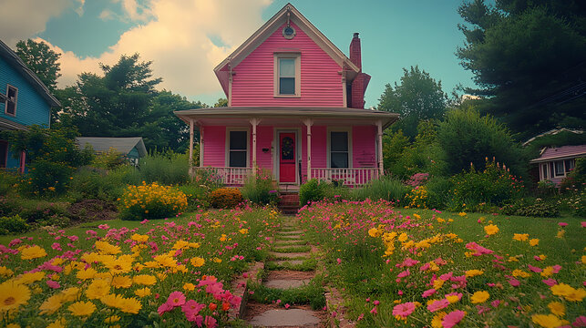 Pink House"」の写真素材 | 7,856件の無料イラスト画像 | Adobe Stock