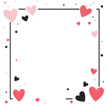 Valentines Day Clip Art Borders Black And White
