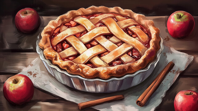 Apple Pie Drawing