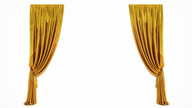 Gold Curtains Png Blue Curtain Decorative Transparent Image | Gallery