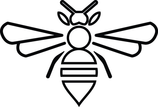 Simple Bee Outline Images – Browse 10,366 Stock Photos, Vectors, and ...