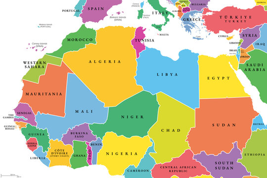 South Asia And North Africa Map