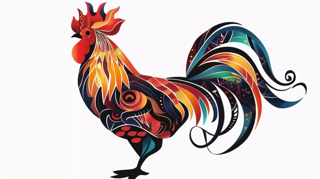 rooster abstract