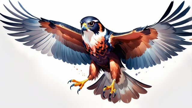Flying Falcon Cartoon
