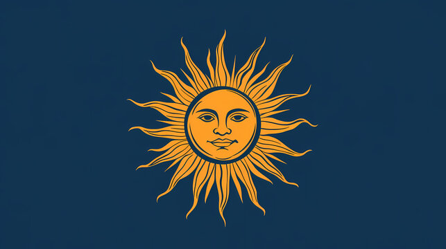 Inca Sun God Symbol