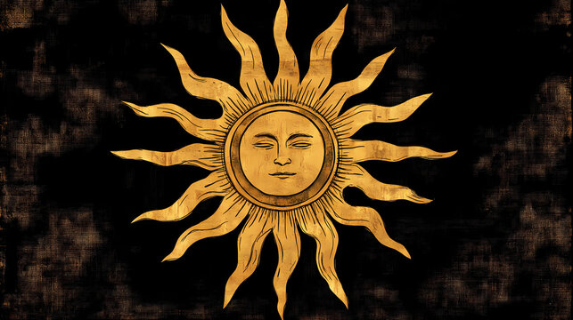 Inca Sun God Symbol