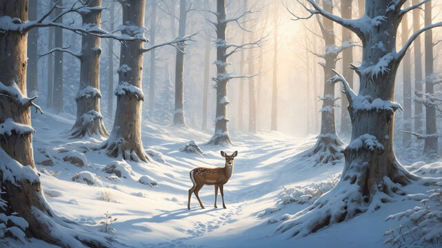 Winter Deer Scene Images – Browse 37,706 Stock Photos, Vectors, and ...
