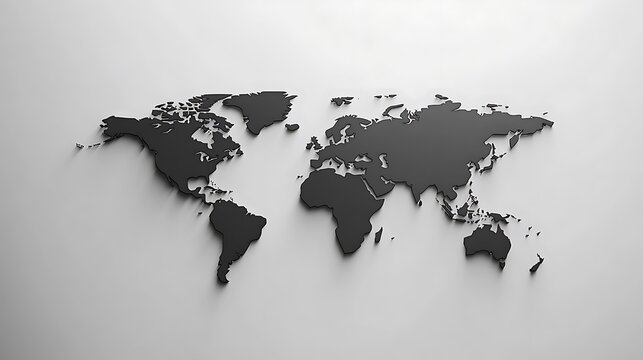 World Map High Resolution Black And White