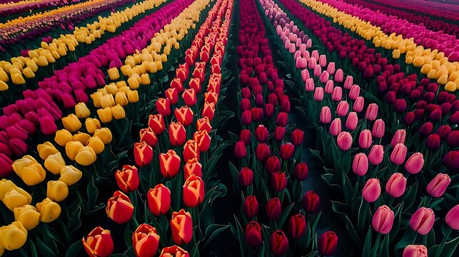 Tulip Field Flowers Hd Desktop Wallpapers 4k Hd Flower Field Photos,