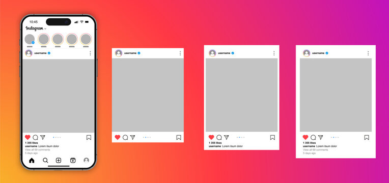 Vetor De Layout Do Instagram Page 2 | Instagram Layout Design Vectors