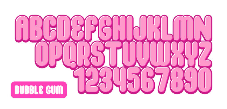 Bubble Gum Font Numbers