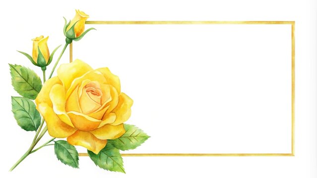 Yellow Rose Border Clip Art