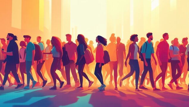 Diverse Crowd Walking Images – Browse 12,230 Stock Photos, Vectors, and ...