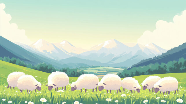 Sheepfold Clipart Sun