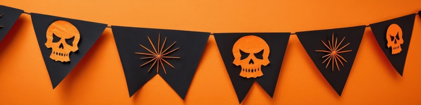 Crepe Paper Skull Banner