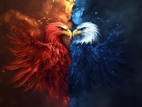 blue fire eagle wallpaper