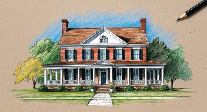 Colonial House Drawing Images – Browse 16,560 Stock Photos, Vectors ...