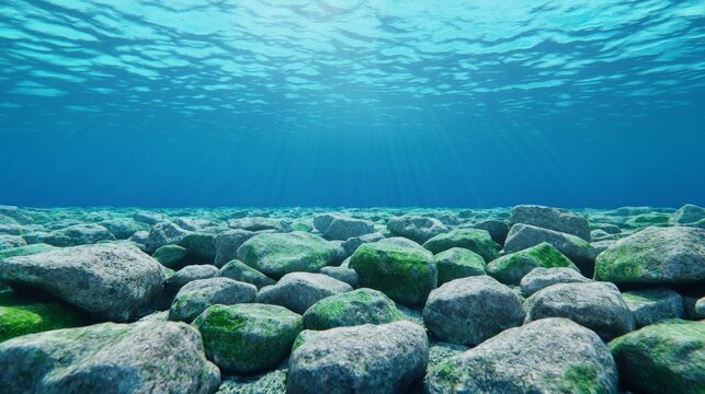 Underwater Ocean Rocks