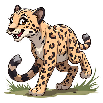 cartoon leopard