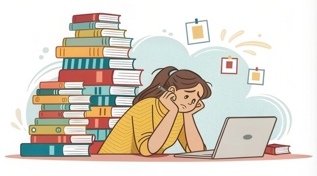 Exam Stress Cartoon Images – Browse 3,830 Stock Photos, Vectors, and ...