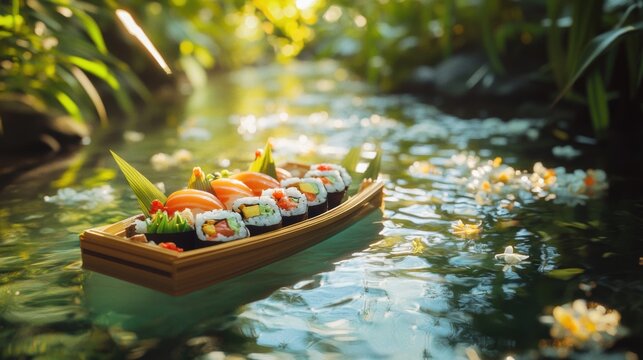 "Sushi Boat" Images – Browse 581 Stock Photos, Vectors, and Video ...